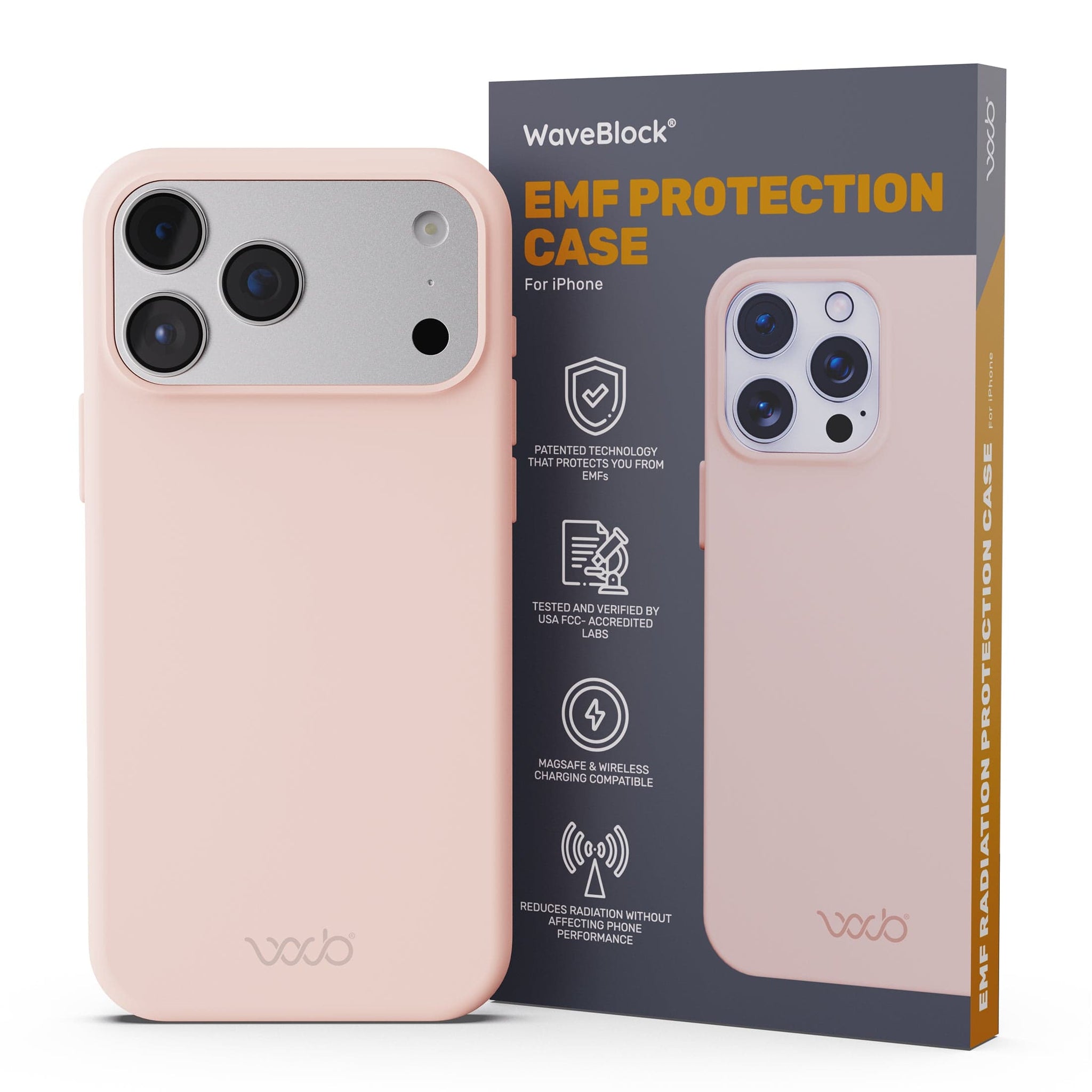 Light Pink Finish Radiation Reducing iPhone Case | WaveBlock – WaveBlock®